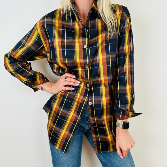 Vintage | Tops | Vintage Vp Collection 0 Silk Button Down Shirt Long ...